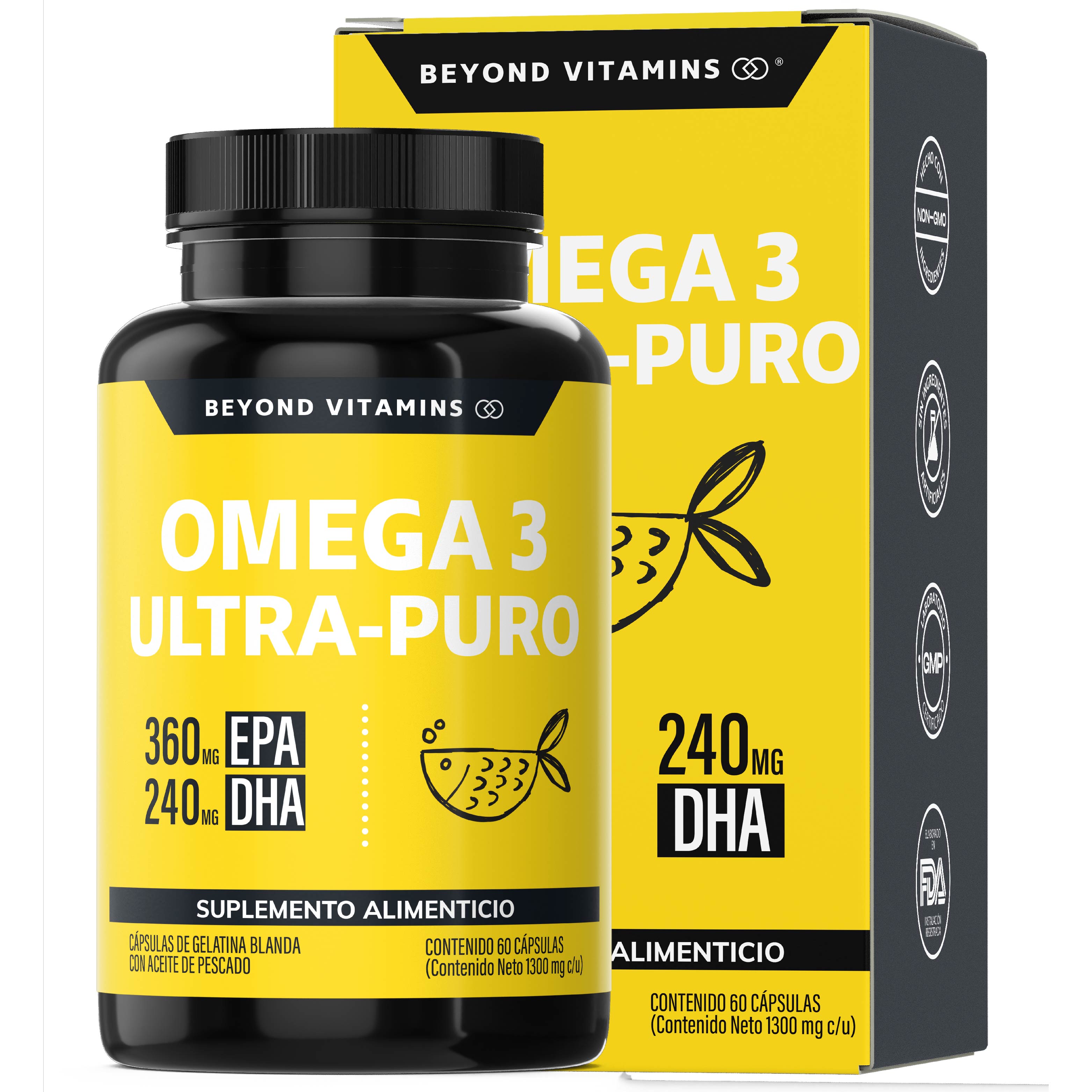 Omega 3 Ultra Puro - 60 Cápsulas – Beyond Vitamins
